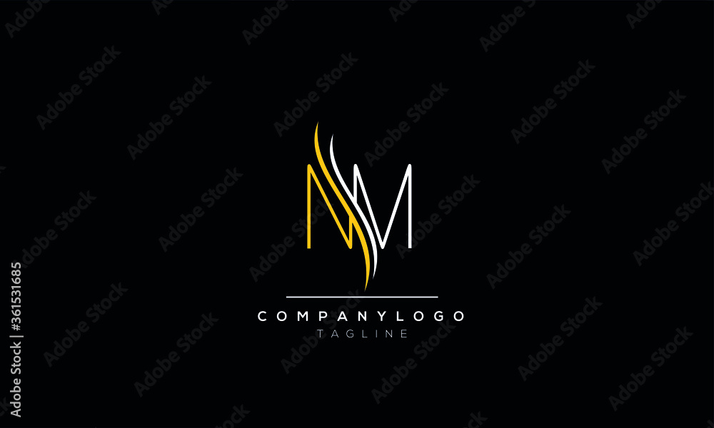 Vetor do Stock: Alphabet letters Initials Monogram logo NM,MN,M and N | Adobe Stock