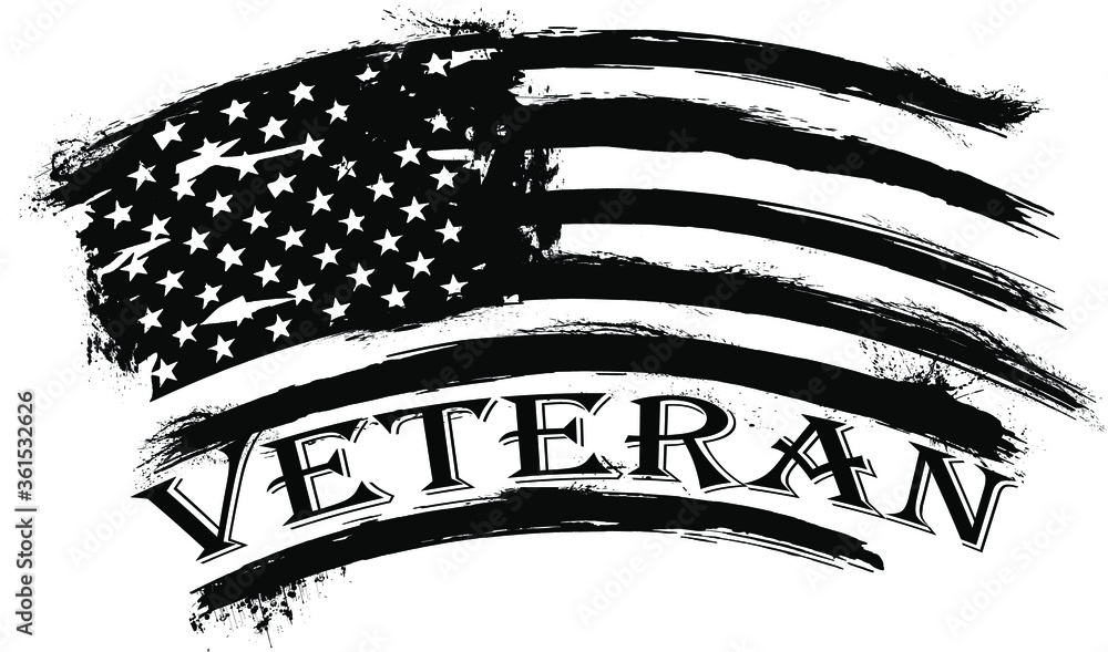 American flag veteran, US Military veteran flag Stock Vector | Adobe Stock