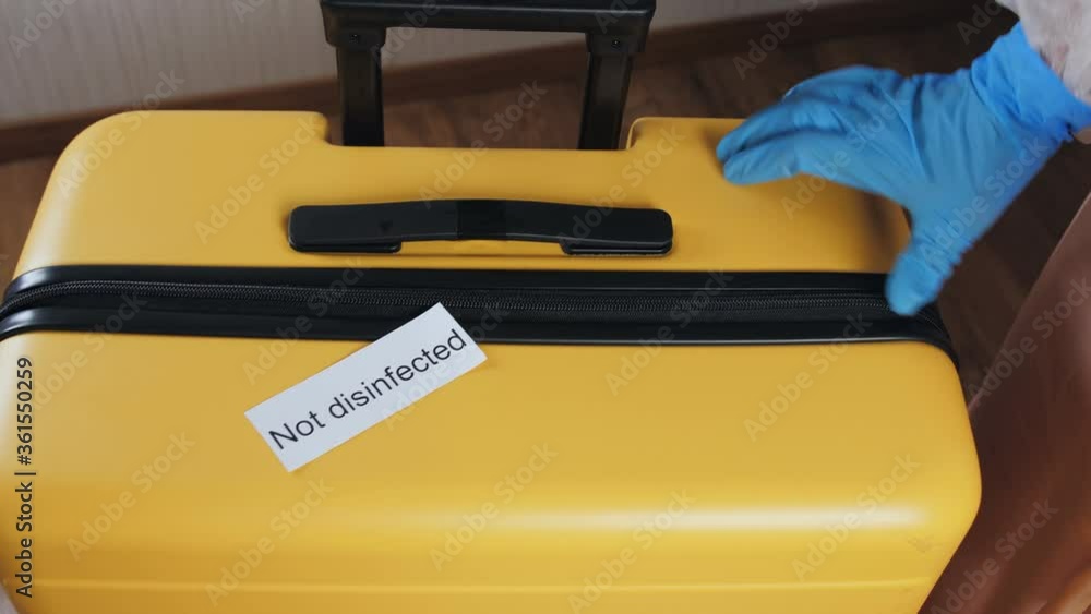 Vidéo Stock Close-up of women's hands disinfecting the surface of the ...