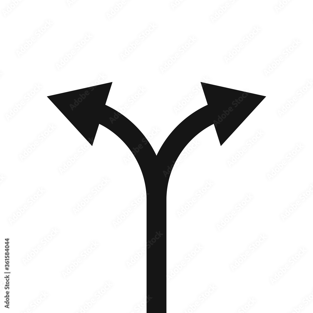 Two way arrow symbol. Vector Illustration. Stock Vector | Adobe Stock