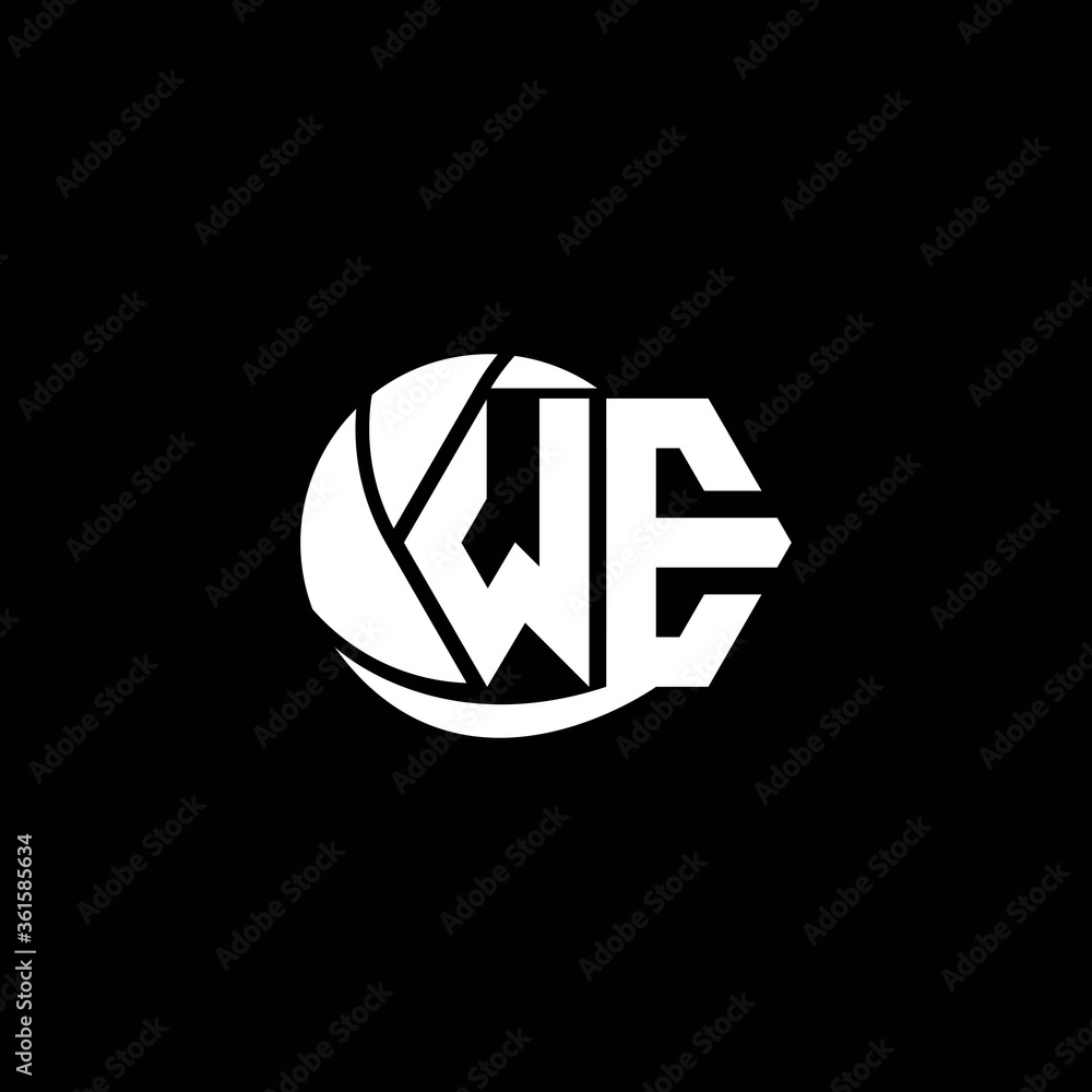 Initial WE logo design Geometric and Circle style, Logo business ...