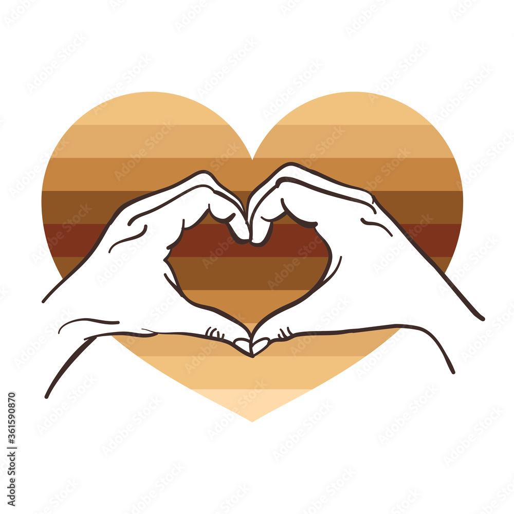 Stop racism, hand heart shape - stop racism, lovely slogan against ...