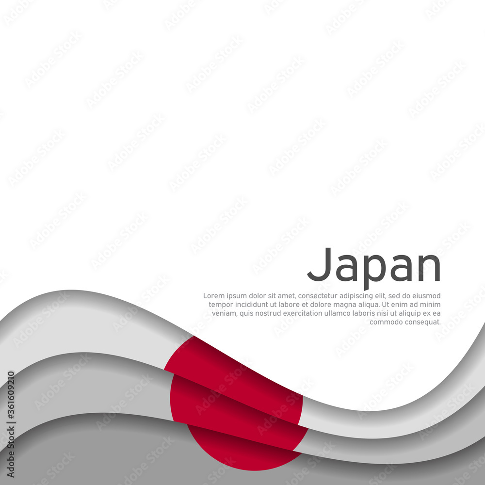 Cover, banner in the colors of japan. Background - japan wavy flag ...
