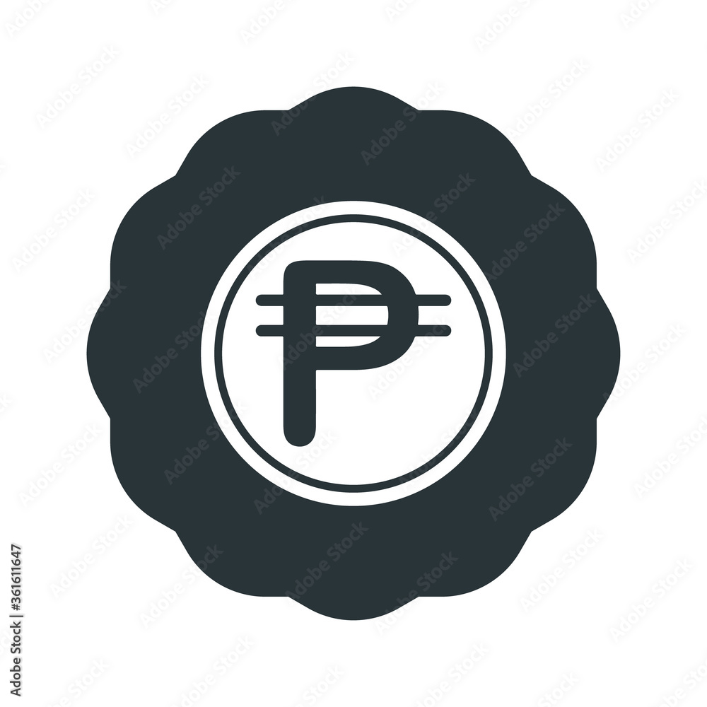 Philippine Peso PHP icon logo vector illustration design. Philippine ...