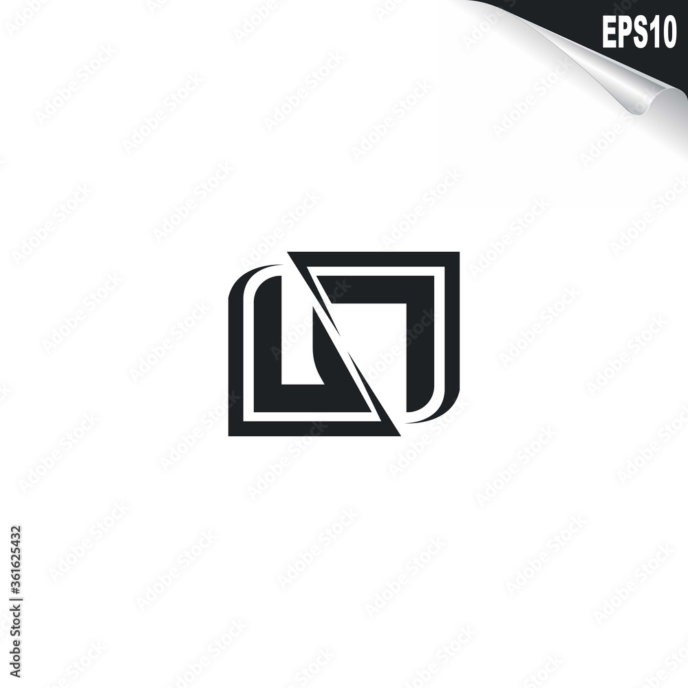 Initial UL logo design with Shape style, Logo business branding. Stock ...