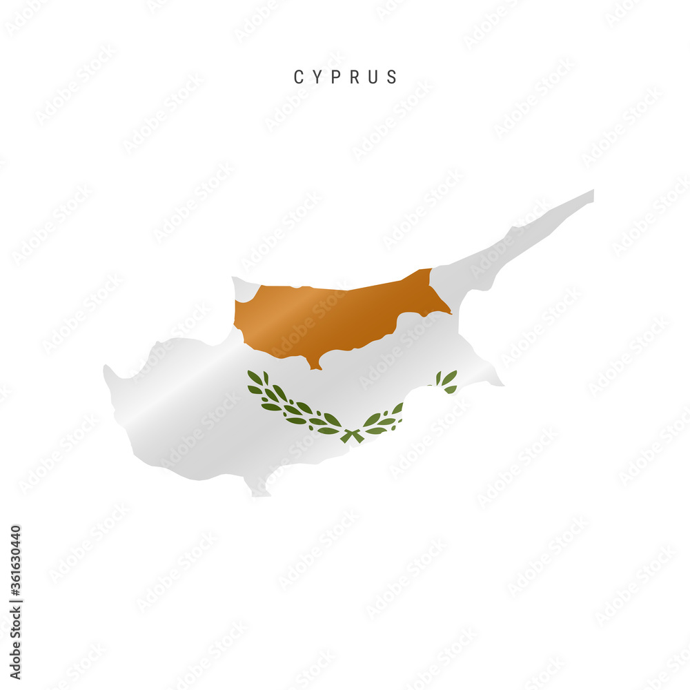 Cyprus map and flag