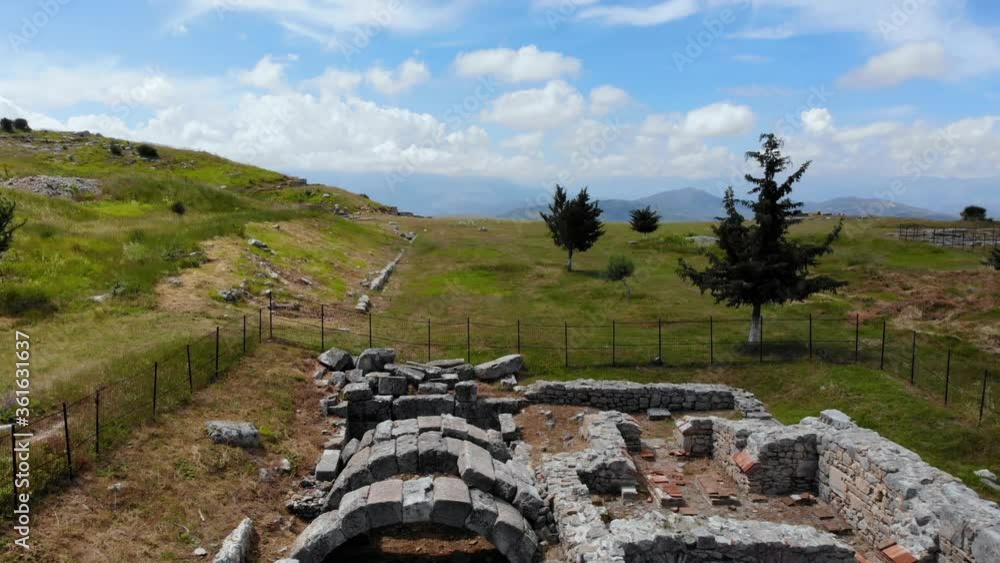 Discovered ancient stone walls of water cistern inside archaeological ...