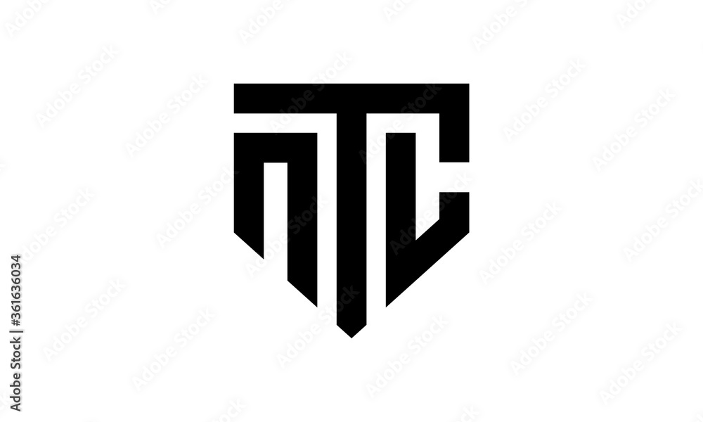 Vetor de ntc, ntc logo, ntc initial, icon, symbol, ntc icon, black do ...