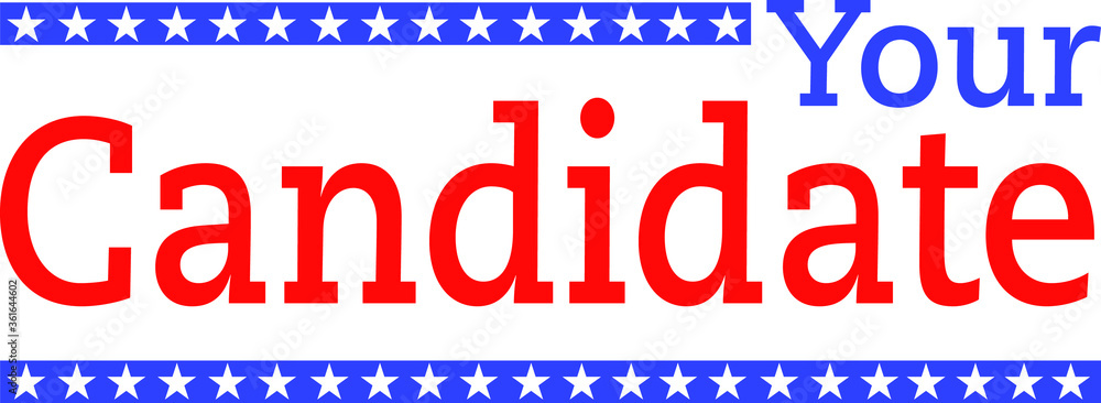 Political campaign lawn sign template for elections politicians ...