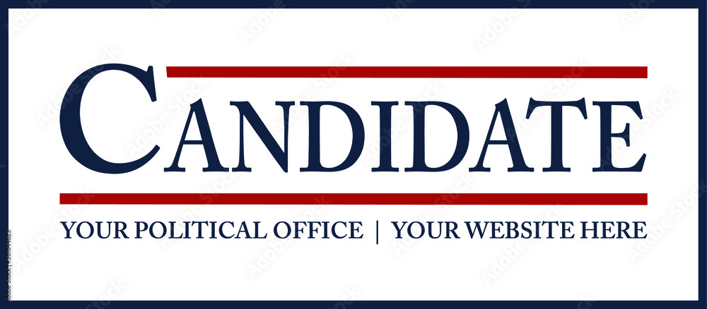 Political campaign lawn sign template for elections politicians ...