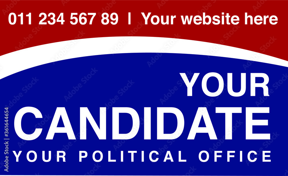 Political campaign lawn sign template for elections politicians ...