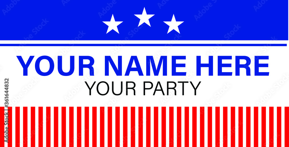Political campaign lawn sign template for elections politicians ...