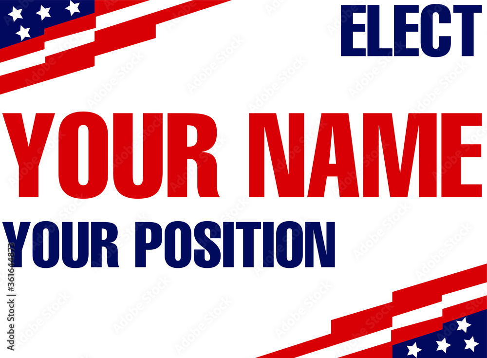 Vetor de Political campaign lawn sign template for elections ...