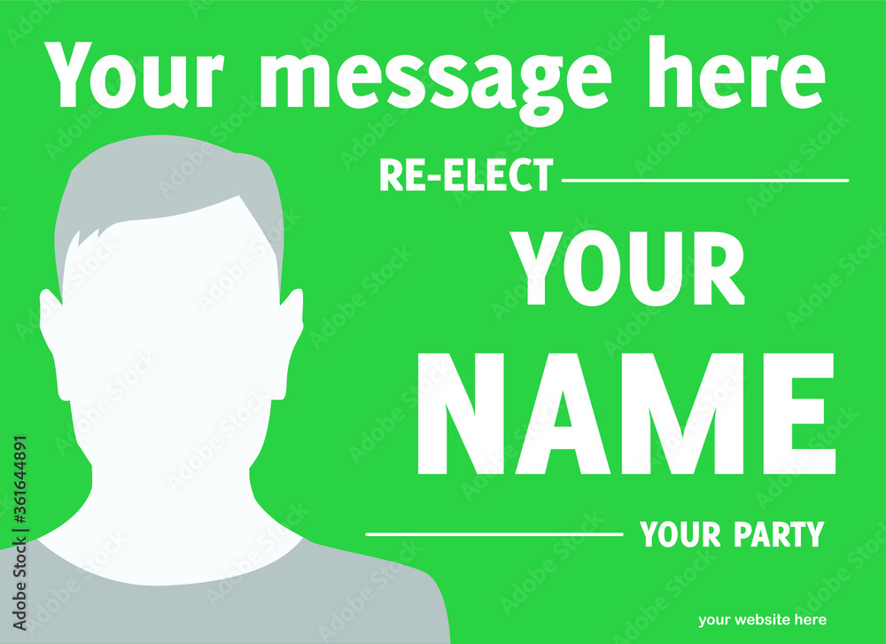 Political campaign lawn sign template for elections politicians ...