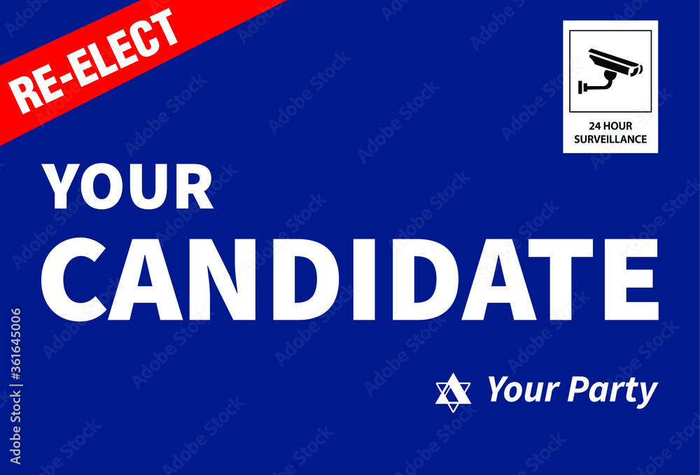 Political campaign lawn sign template for elections politicians ...