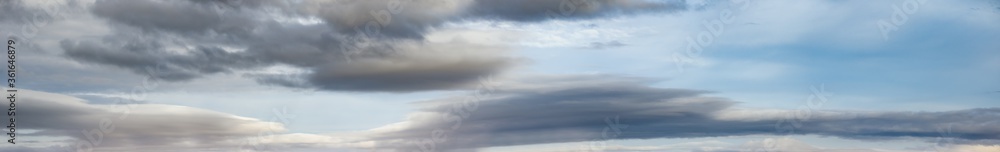 Clouds in the overcast sky view. Climate, environment and weather ...