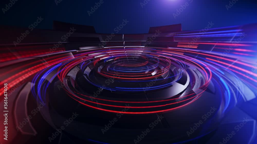 Vidéo Stock News intro graphic animation with lines and circular shapes, abstract background ...