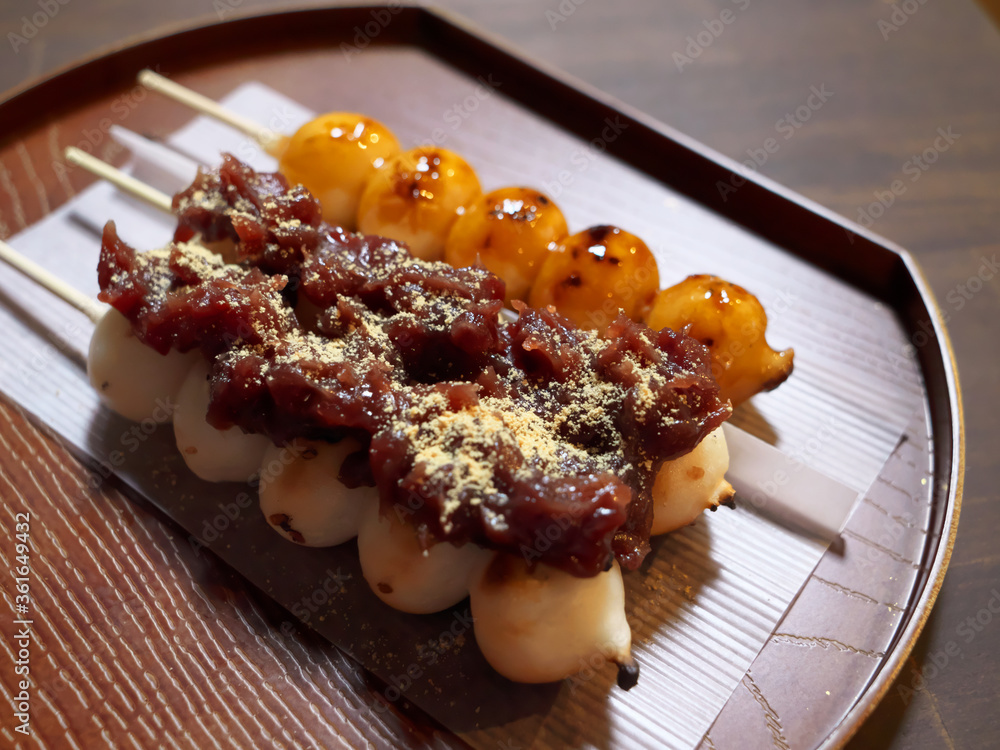 Japanese Mitarashi Dango and Anko Stock Photo | Adobe Stock
