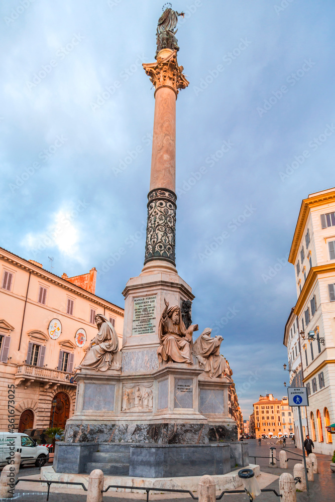 Column of the Immaculate Conception, Rome Stock Photo | Adobe Stock