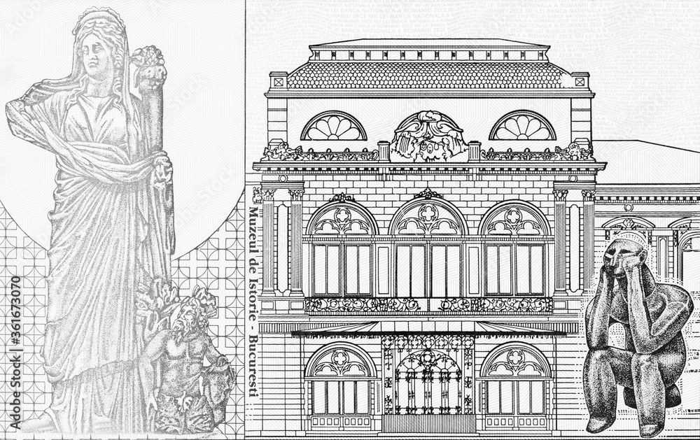 Foto de Statue of Fortuna at left, historical Museum in Bucharest at ...