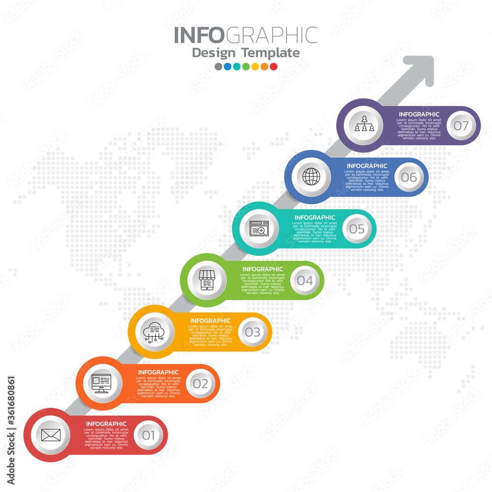 Infographic elements for content, diagram, flowchart, steps, parts ...