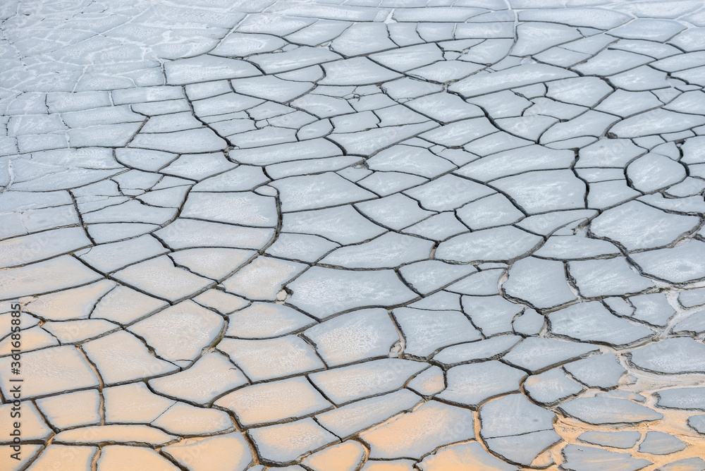 Beautiful background pattern of soil surface fracture which is ...