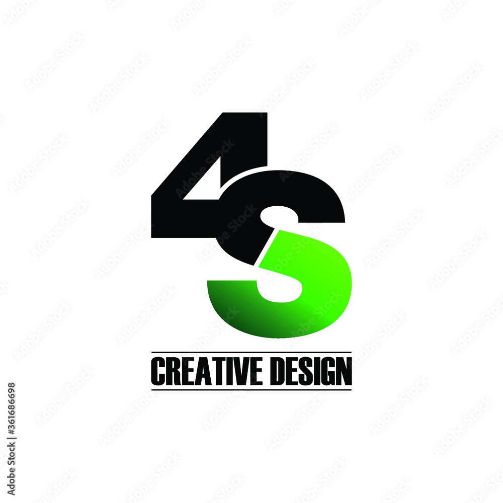 Letter 4S logo icon design vector. monogram logo vector illustration ...