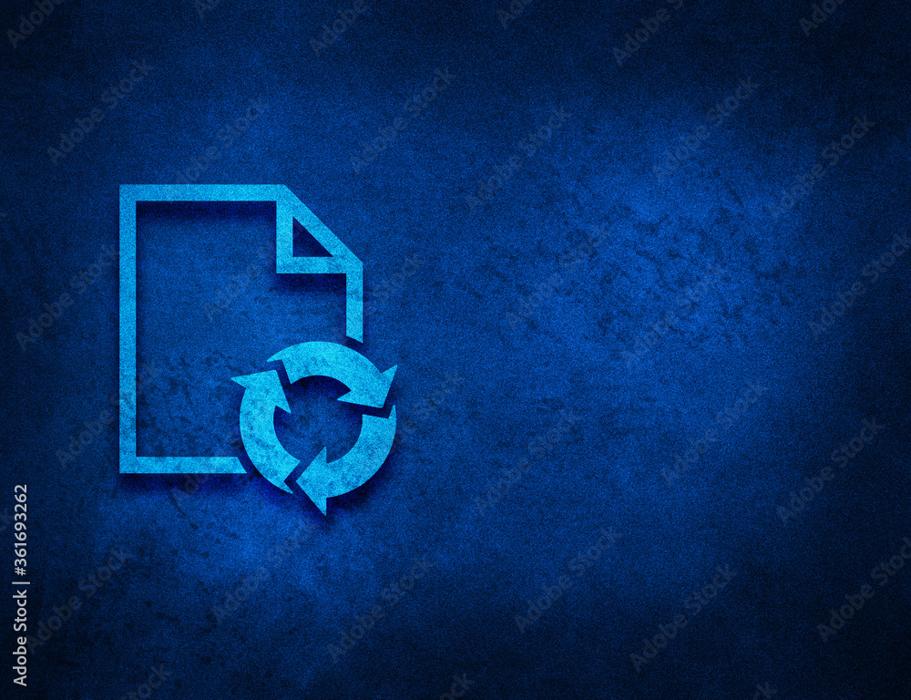 Document process icon artistic abstract blue grunge texture background ...