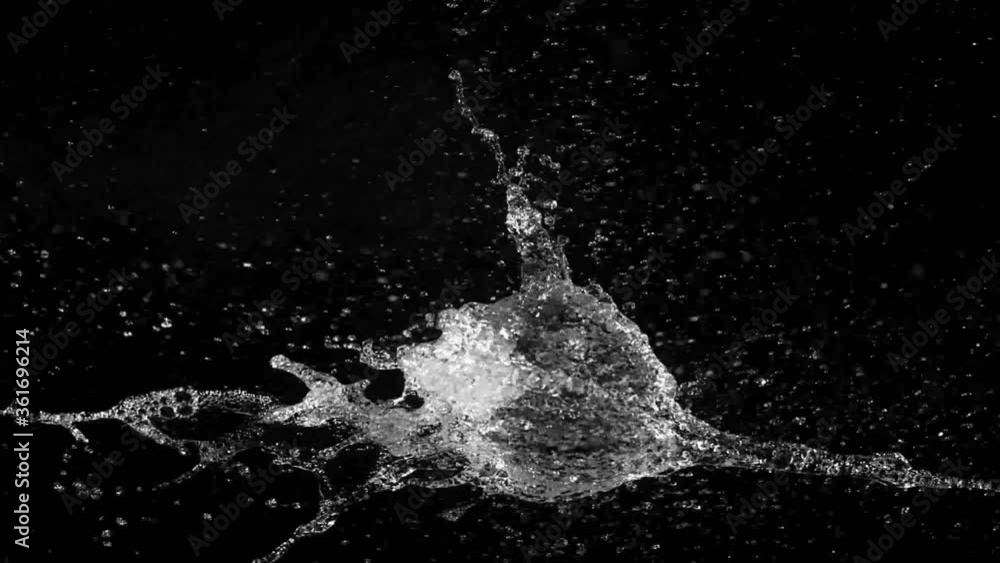Water splash background 4k video in black png background. Stock 비디오 ...