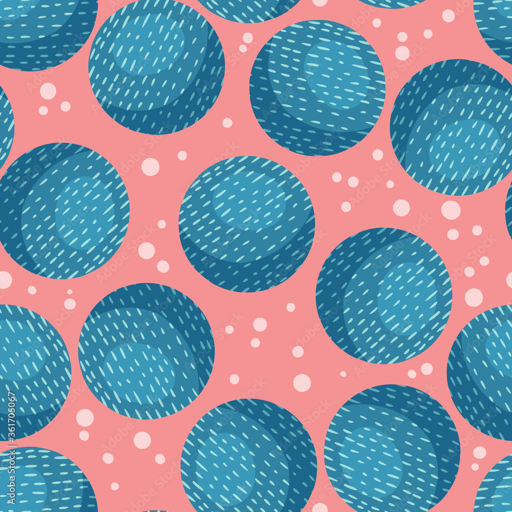 Neptune planet abstract seamless space pattern background with planets ...