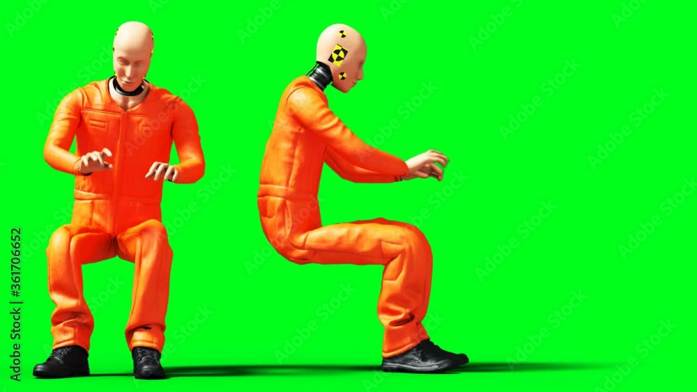 dummy animation. Test drive. Phisical motion blur. Realistic 4k ...