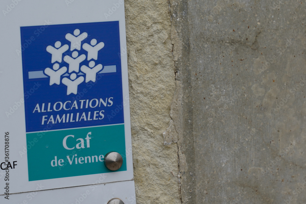 Caisse allocations familiales logo sign of caf building agency for ...