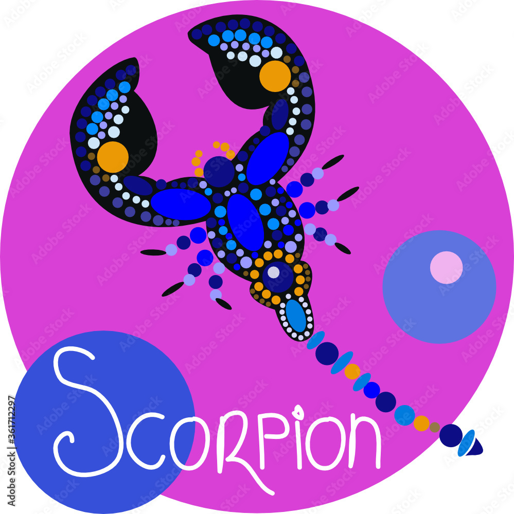 Vector illustration of the zodiac sign Scorpio. Stock Vector | Adobe Stock