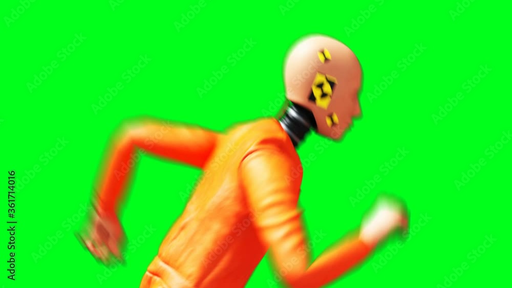 dummy animation. Test drive. Phisical motion blur. Realistic 4k ...