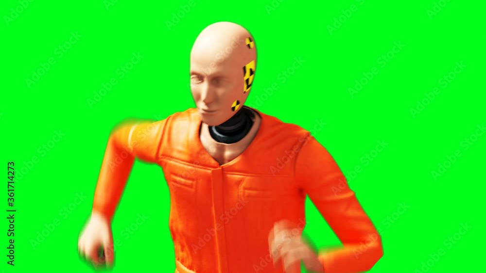 dummy animation. Test drive. Phisical motion blur. Realistic 4k ...