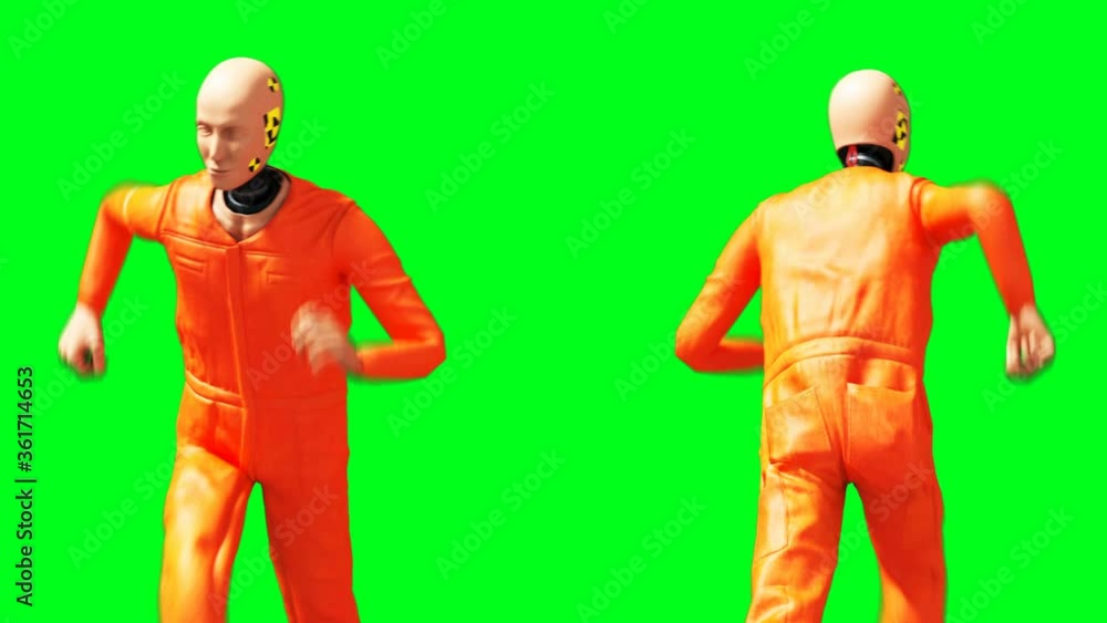 dummy animation. Test drive. Phisical motion blur. Realistic 4k ...