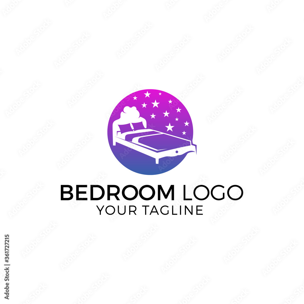 Bed logo template. Bed logo vector Stock Vector | Adobe Stock