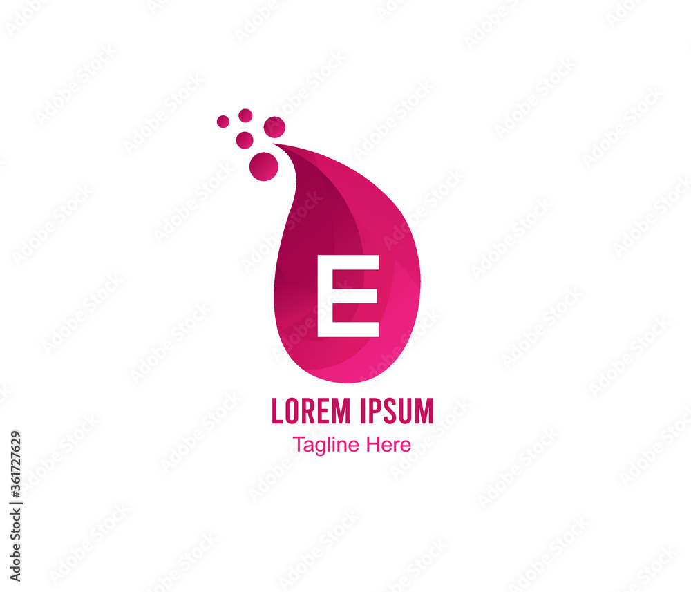 vector illustration of an Red Liquid Logo Letter E design Stock Vector ...