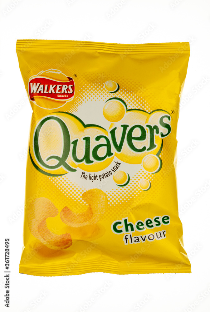 London, England - May 05, 2014: Packet of Quavers cheese flavour crisps ...