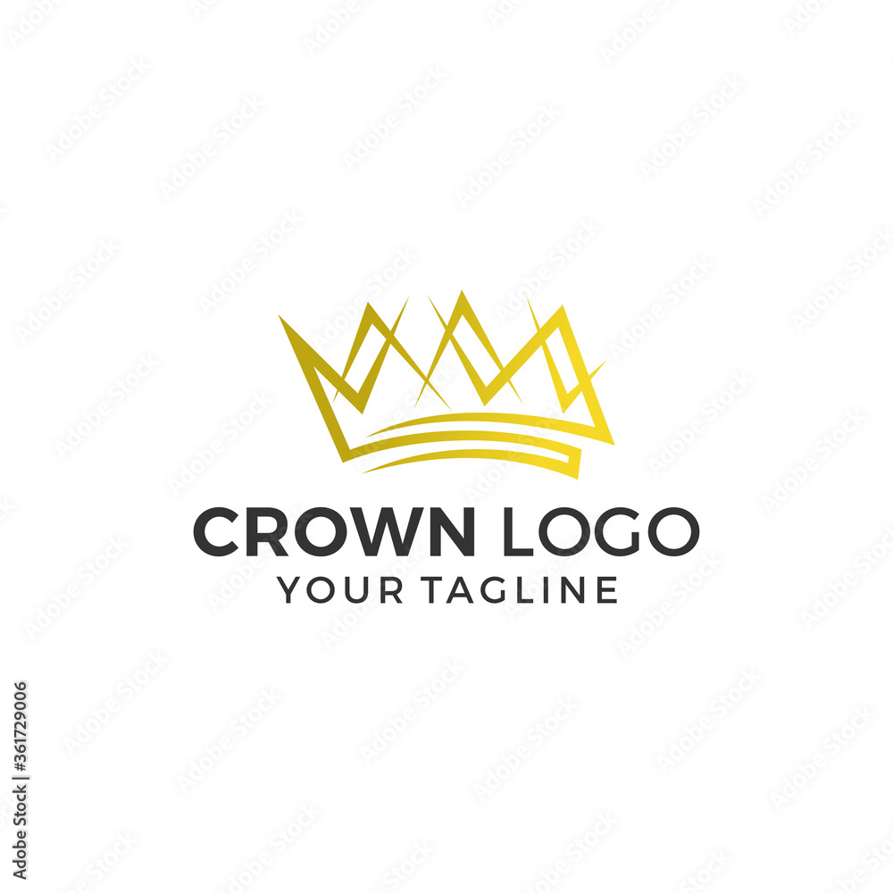 Crown Logo Design Vector Template Stock Vector | Adobe Stock