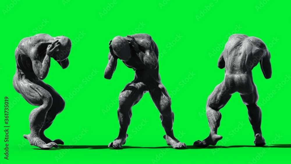 Scary monster animation. Phisical, motion, blur. Realistic 4k animation ...