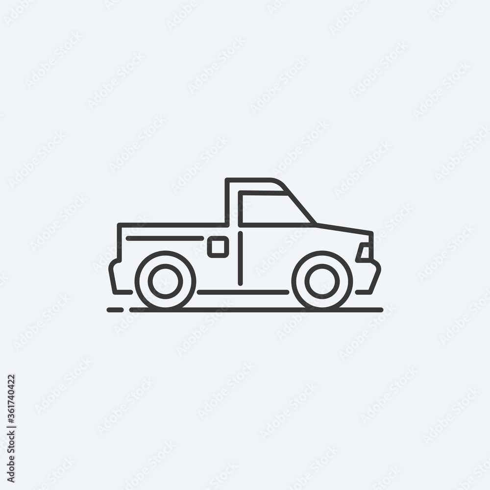 Pickup truck icon. Car symbol modern, simple, vector, icon for website ...