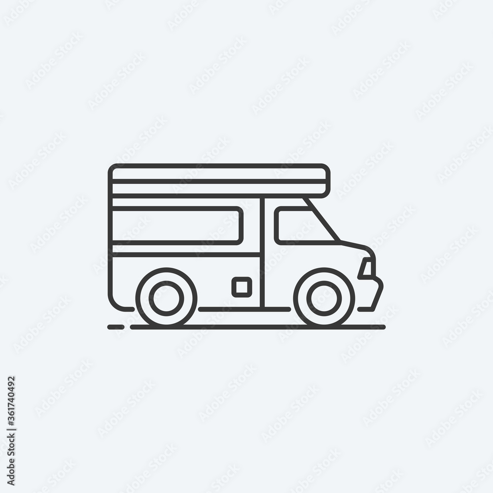 Camper van icon. RV symbol modern, simple, vector, icon for website ...