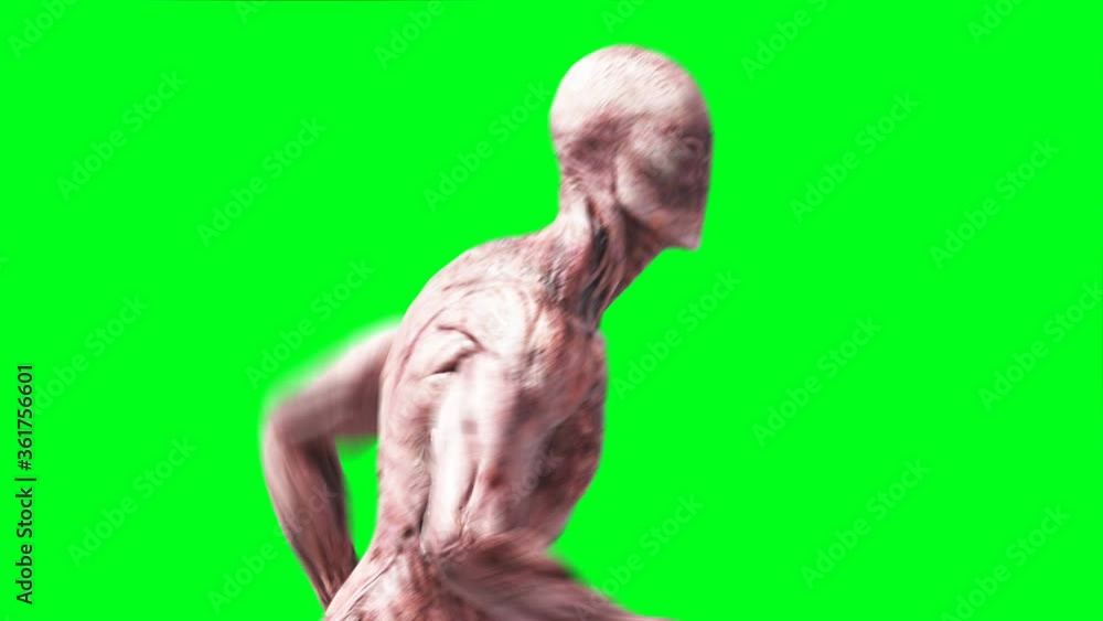 Scary monster animation. Phisical, motion, blur. Realistic 4k animation ...