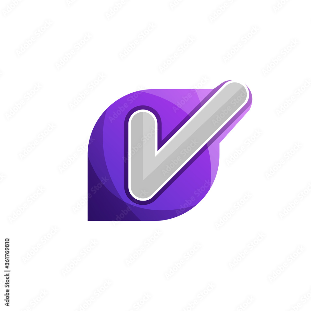awesome checklist color logo illustrator Stock Vector | Adobe Stock