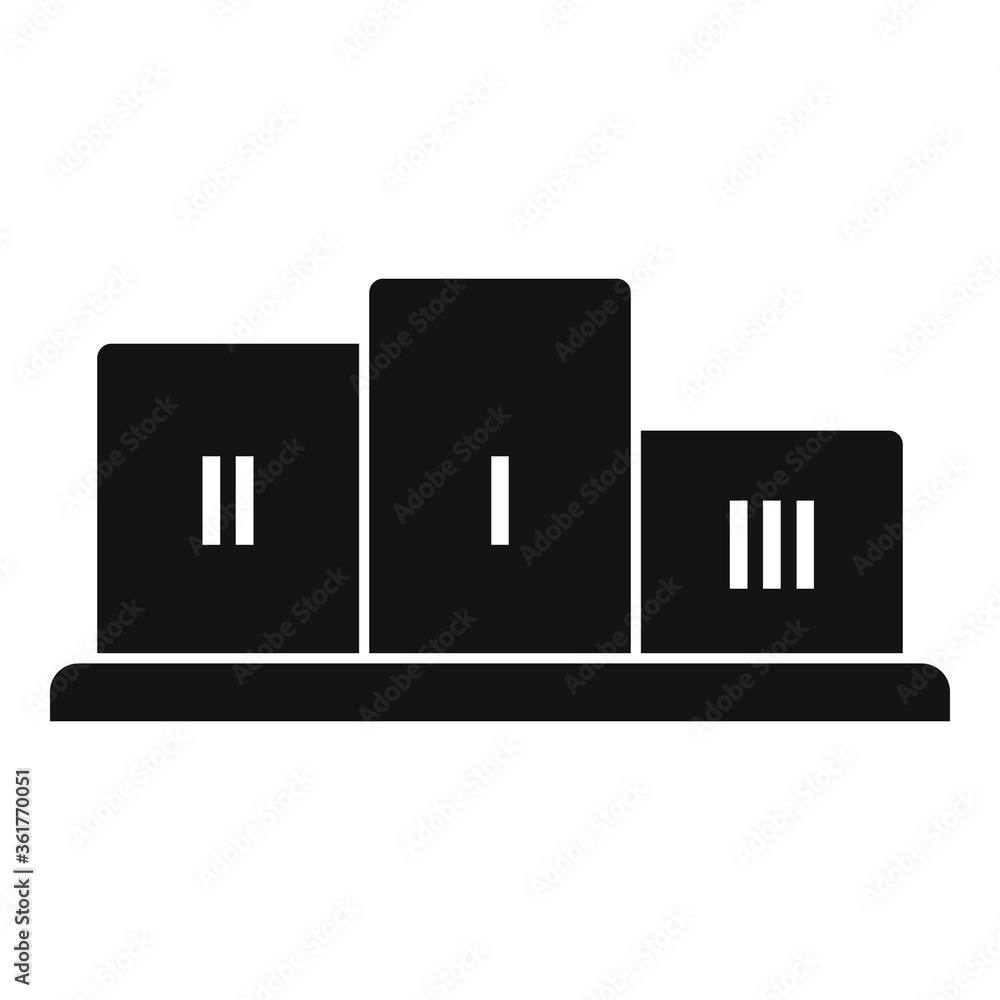Gamification podium icon. Simple illustration of gamification podium ...