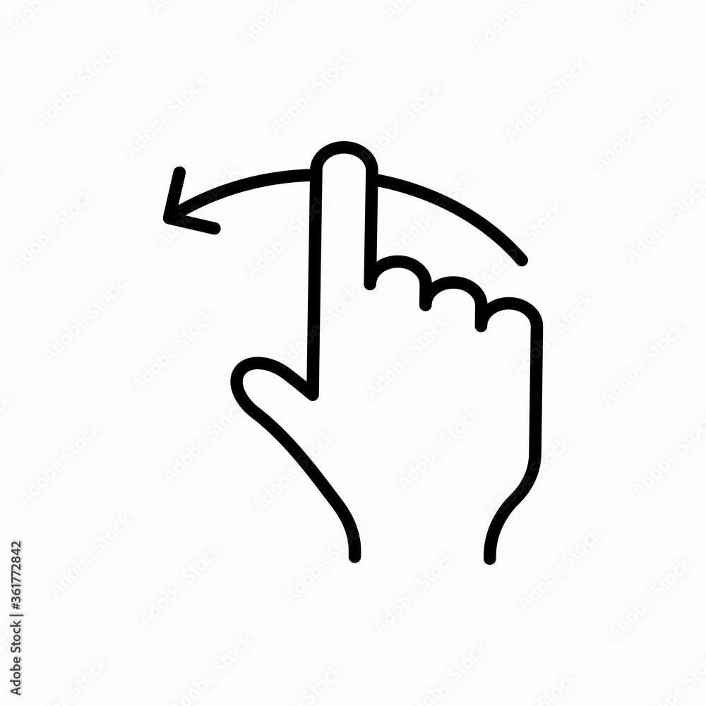 Outline finger swipe icon.Finger swipe vector illustration. Symbol for ...