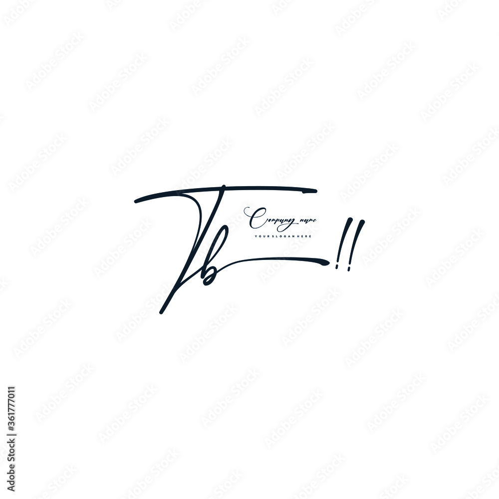 TB initials signature logo. Handwriting logo vector templates. Hand ...
