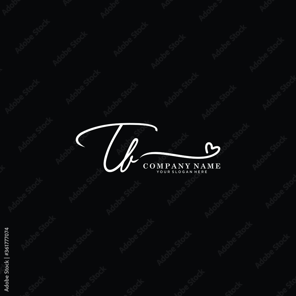 TB initials signature logo. Handwriting logo vector templates. Hand ...