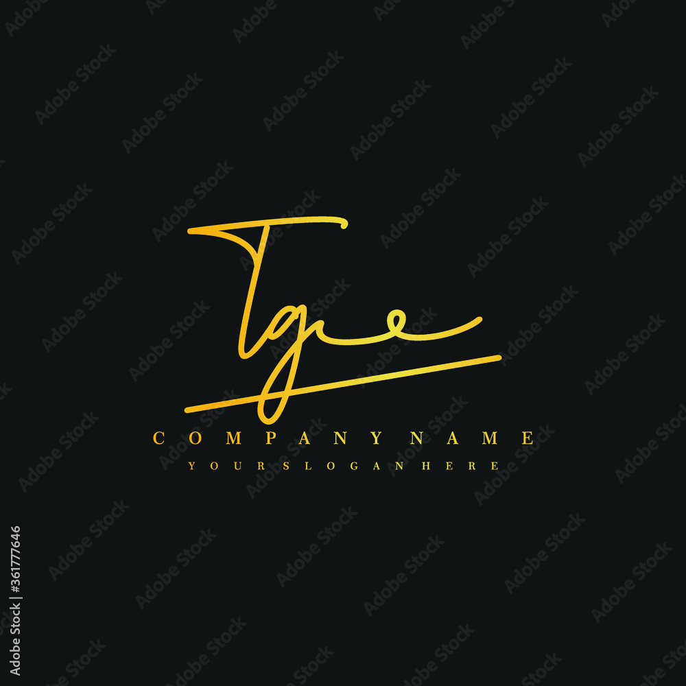 TG initials signature logo. Handwriting logo vector templates. Hand ...